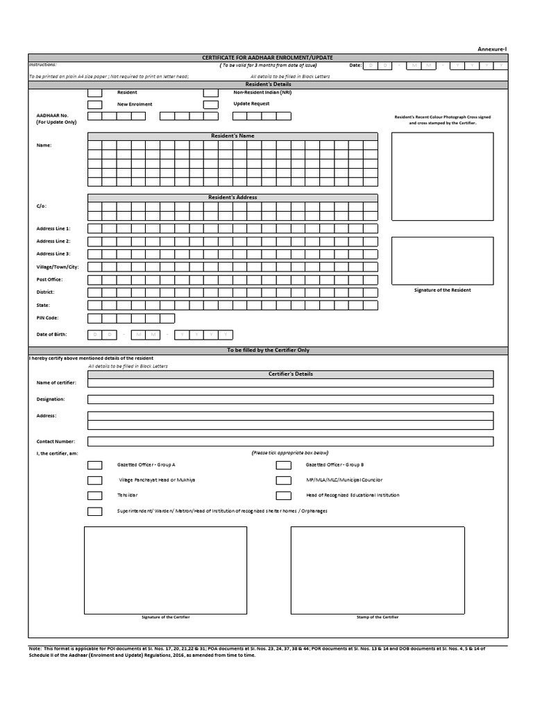 Proforma - Certificate for Enrolment and Update-Final version.pdf ...