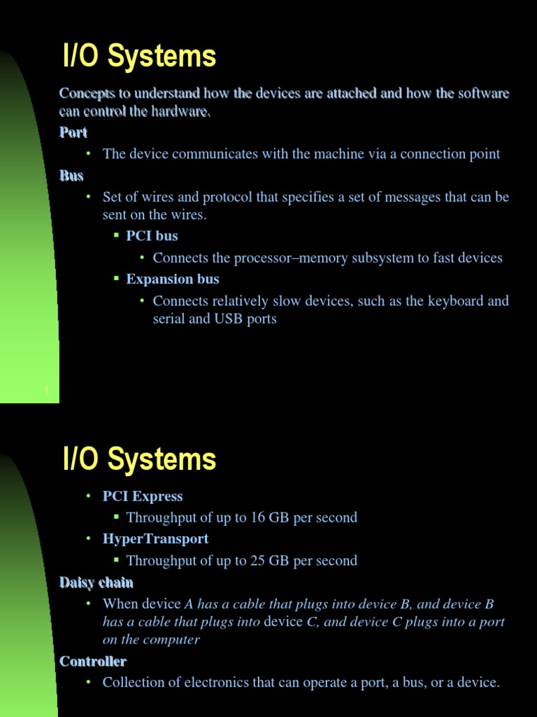 IO Systems-1 | PDF | Input/Output | Operating System