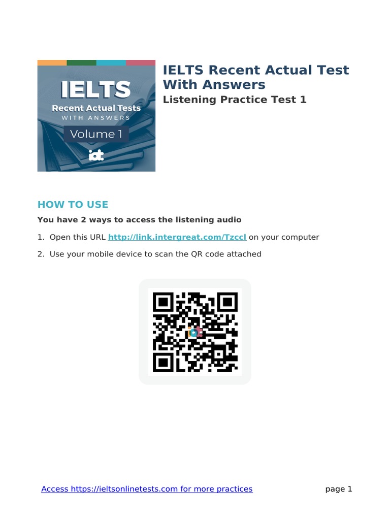 Listeningpracticetest 1-v1 PDF | PDF | Wood | Tile