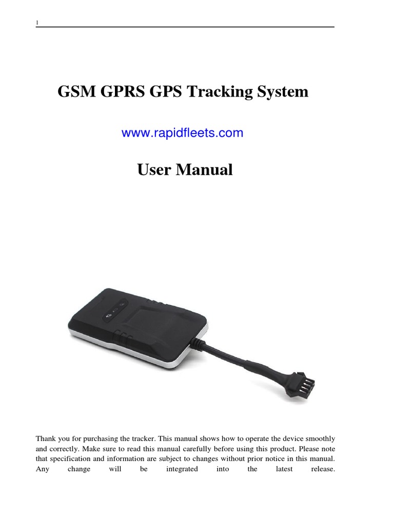 A Comprehensive User Manual for a GSM GPRS GPS Tracking System | PDF ...
