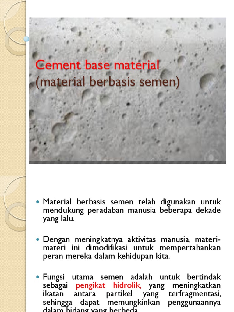 Cement Base Material | PDF