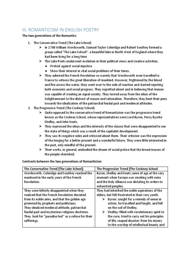 Romanticism English Poetry | PDF