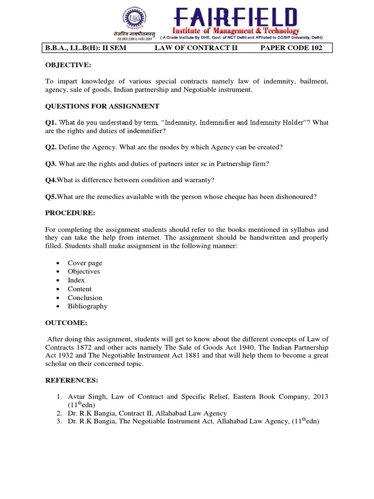 Law of Contract - II | PDF | Tort | Civil Law (Legal System)