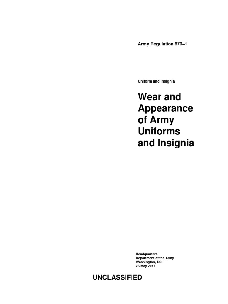 Army Regulation 670-1 Overview | PDF | Hairstyle | United States Army