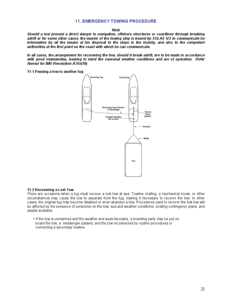 Emergency Towing Procedures for Vessels | PDF | Tugboat | Ships