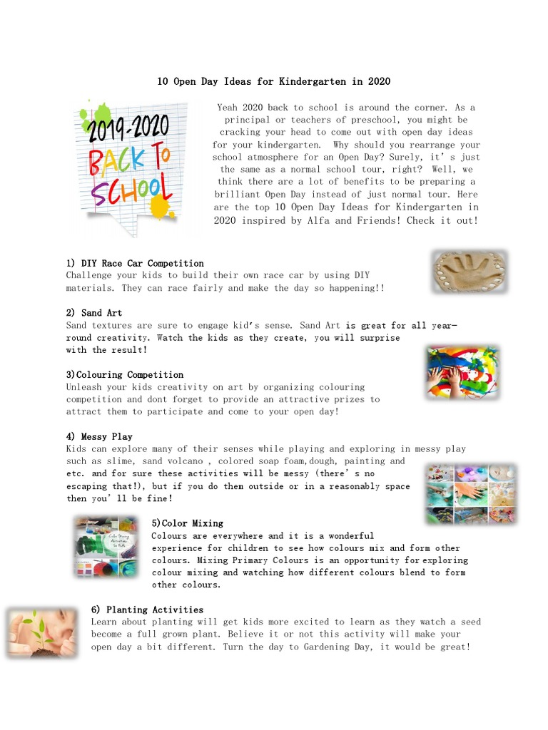 Open Day Idea | PDF