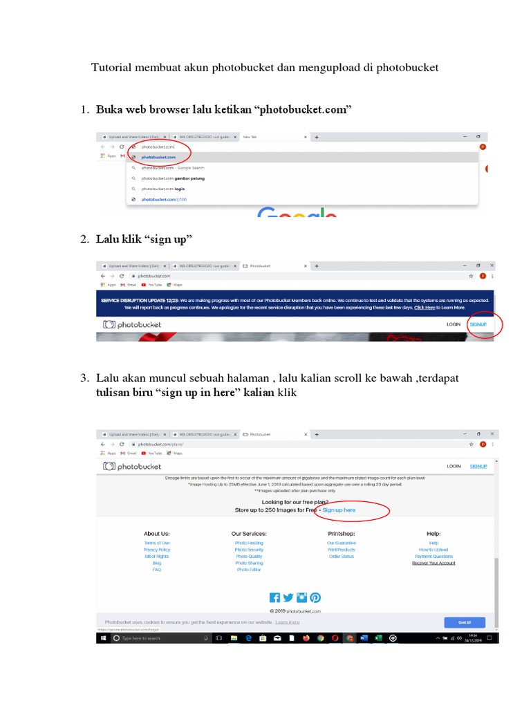 Tutorial Membuat Akun Photobucket Dan Mengupload Di Photobucket | PDF ...