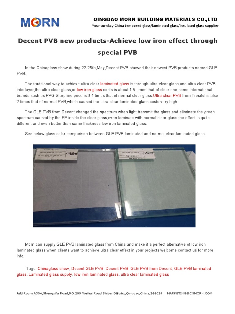 Decent PVB New Products-Achieve Low Iron Effect Through Special PVB ...