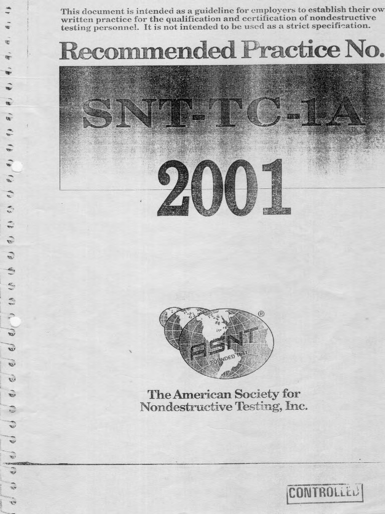 Asnt SNT TC - 1a 2001 PDF | PDF