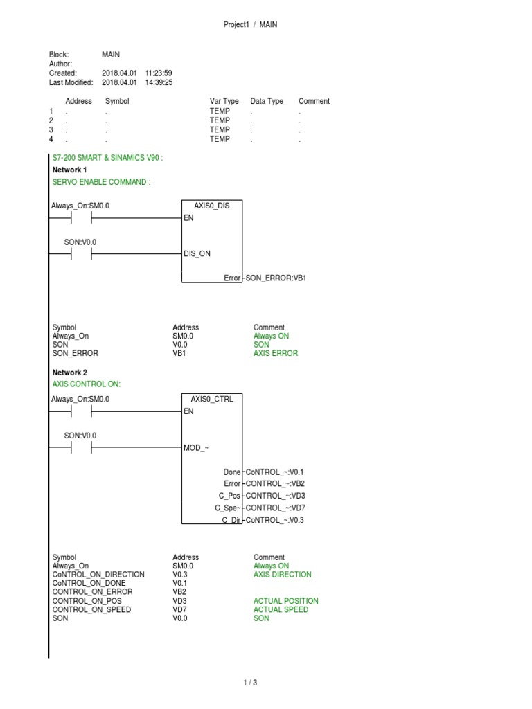 S7 200 Smart&sinamics V90 Servo Program PDF | PDF | Computer Hardware | Computing