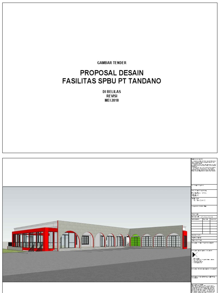 Desain Fasilitas SPBU PT Tandano | PDF | Teknologi & Rekayasa