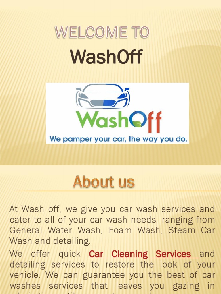 Car Wash - Interior and Exterior Detailing | PDF