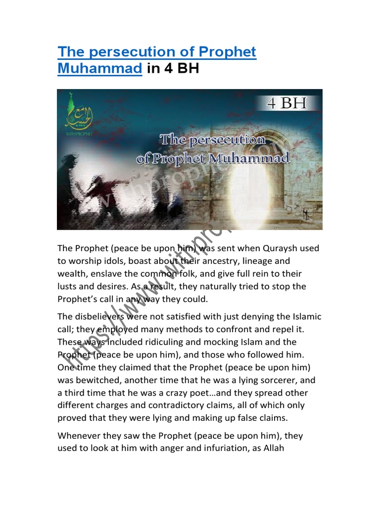 The Persecution of Prophet Muhammad in 4 BH | PDF | Muhammad ...