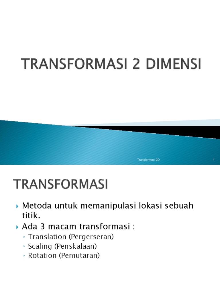 TRANSFORMASI | PDF | Metode & Bahan Ajar