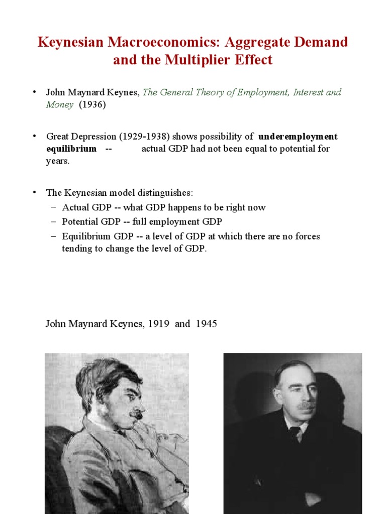 Keynesian Macroeconomics: Aggregate Demand and The Multiplier Effect ...