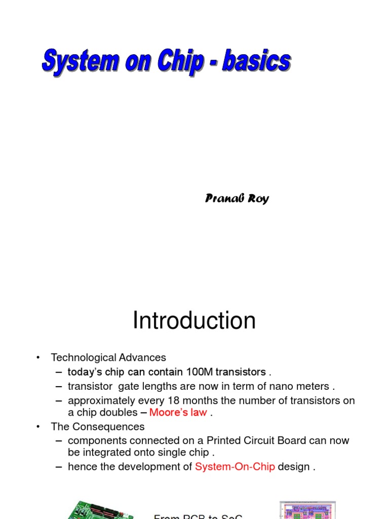 SOC - Basics | PDF | System On A Chip | Microcontroller