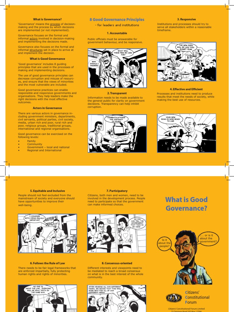 Yellow Good Gov Brochure English1 | PDF | Good Governance | Governance