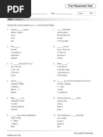 Full Placement Test | PDF | Drinking Water | Litre