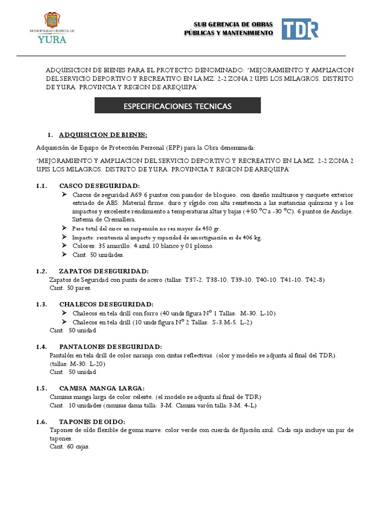 TDR Epp Obrero | PDF | Naturaleza