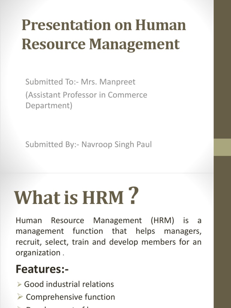 HRM | PDF | Human Resource Management | Recruitment