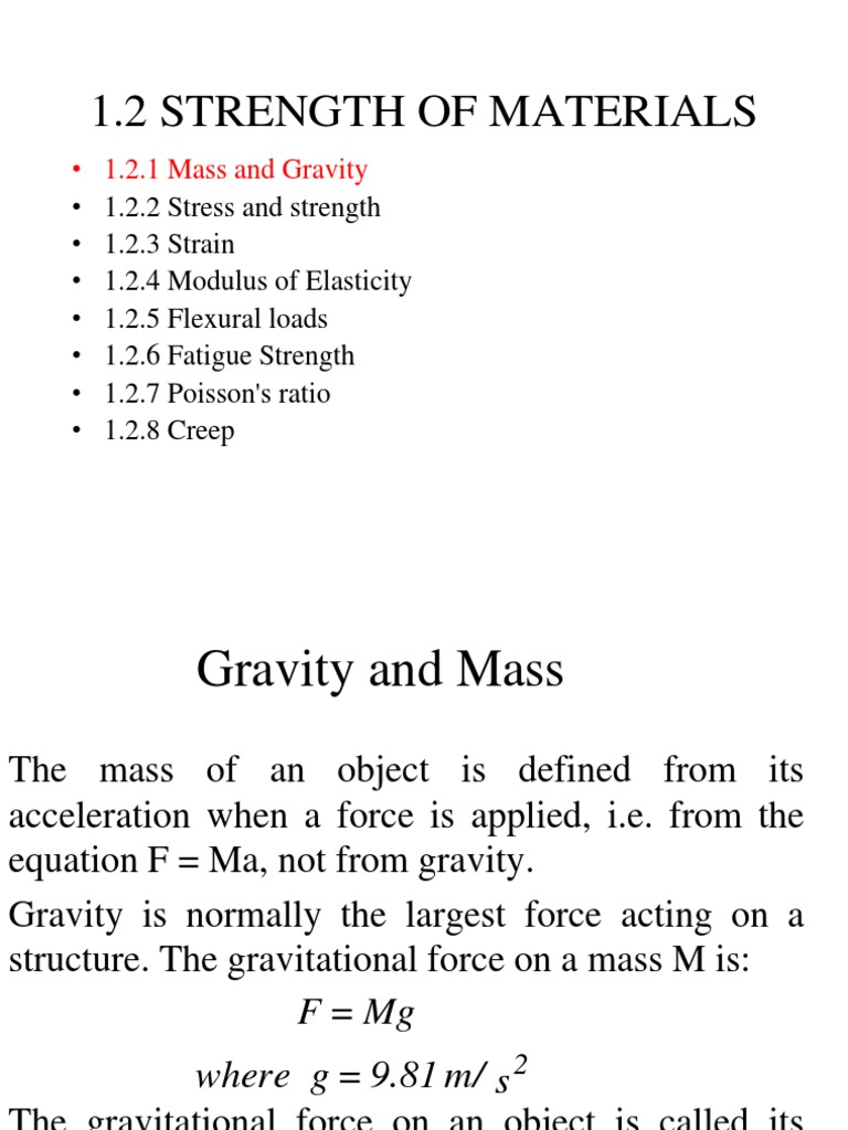 1.2 Strength of Materials | PDF | Strength Of Materials | Deformation ...