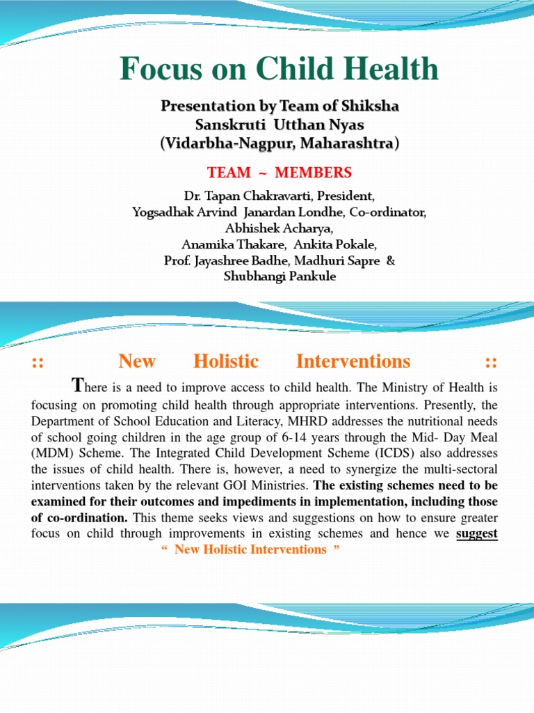 Focus On Child Health PDF | PDF | Health Care | Malnutrition