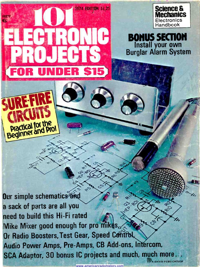 101-Electronics Projects-1974 PDF | PDF | Amplifier | Hertz