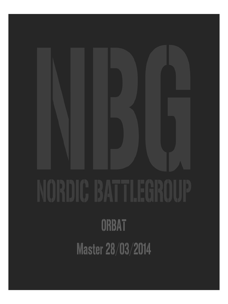 Nordic Battlegroup. ORBAT Master 28:03:2014 PDF | PDF | Platoon ...