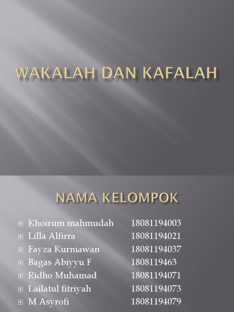 Wakalah Dan Kafalah | PDF