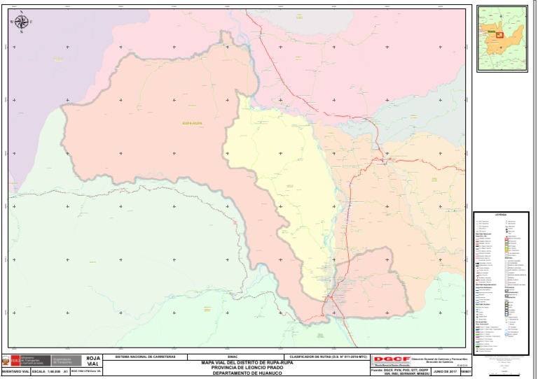 MTC. Mapa Vial Del Distrito de Rupa Rupa - 2017 PDF | PDF