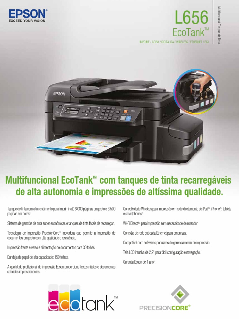 Epson L656 Eco Tank | PDF | Impressão | Microsoft Windows