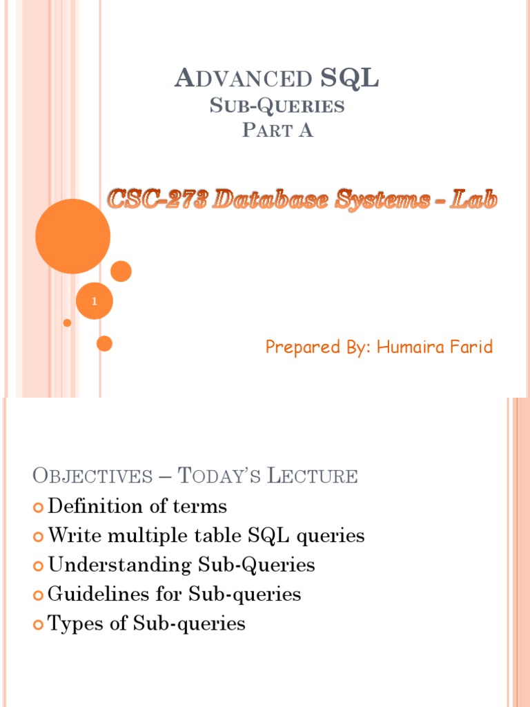 15 - Sub-Queries | PDF | Sql | Data