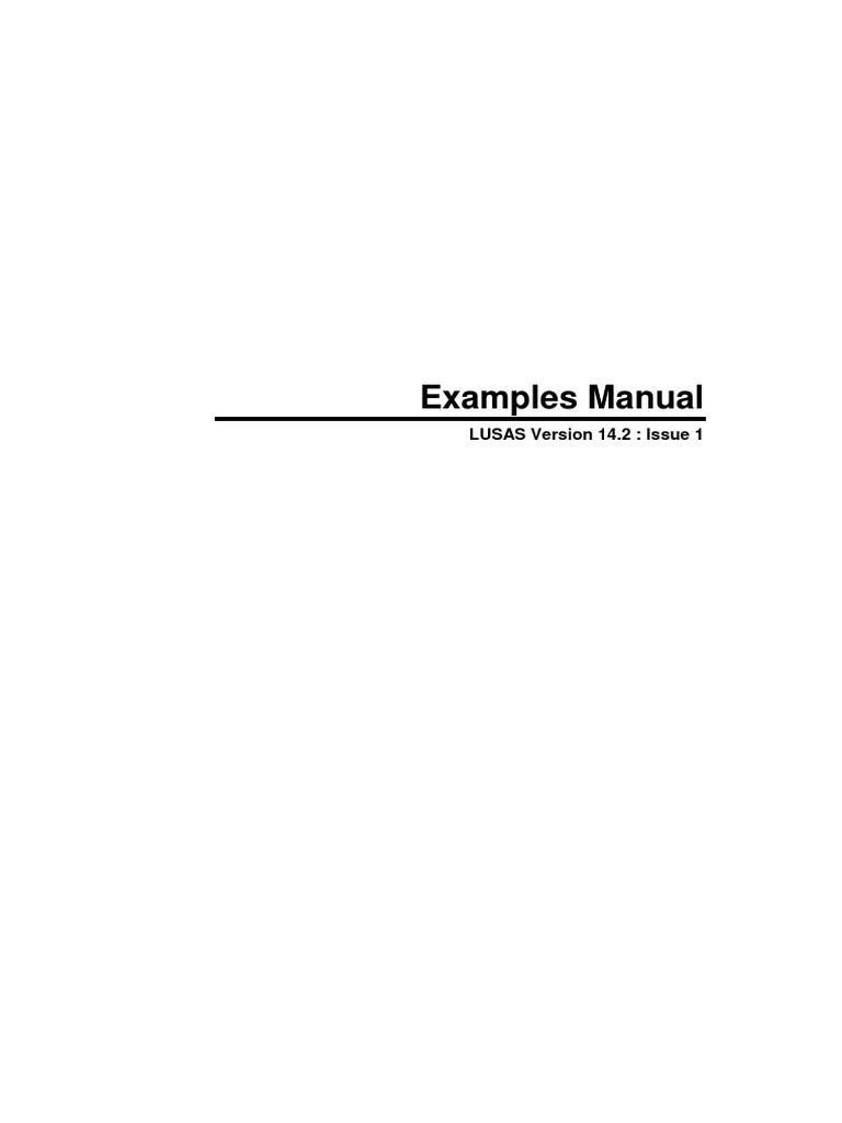 Lusas Examples Manual PDF | PDF | Menu (Computing) | Button (Computing)