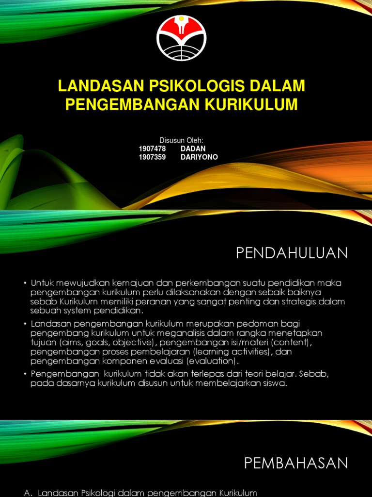 Landasan Dan Prinsip Pengembangan Kurikulum | PDF