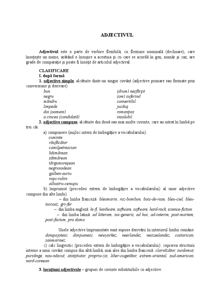 ADJECTIVUL Font 12 | PDF