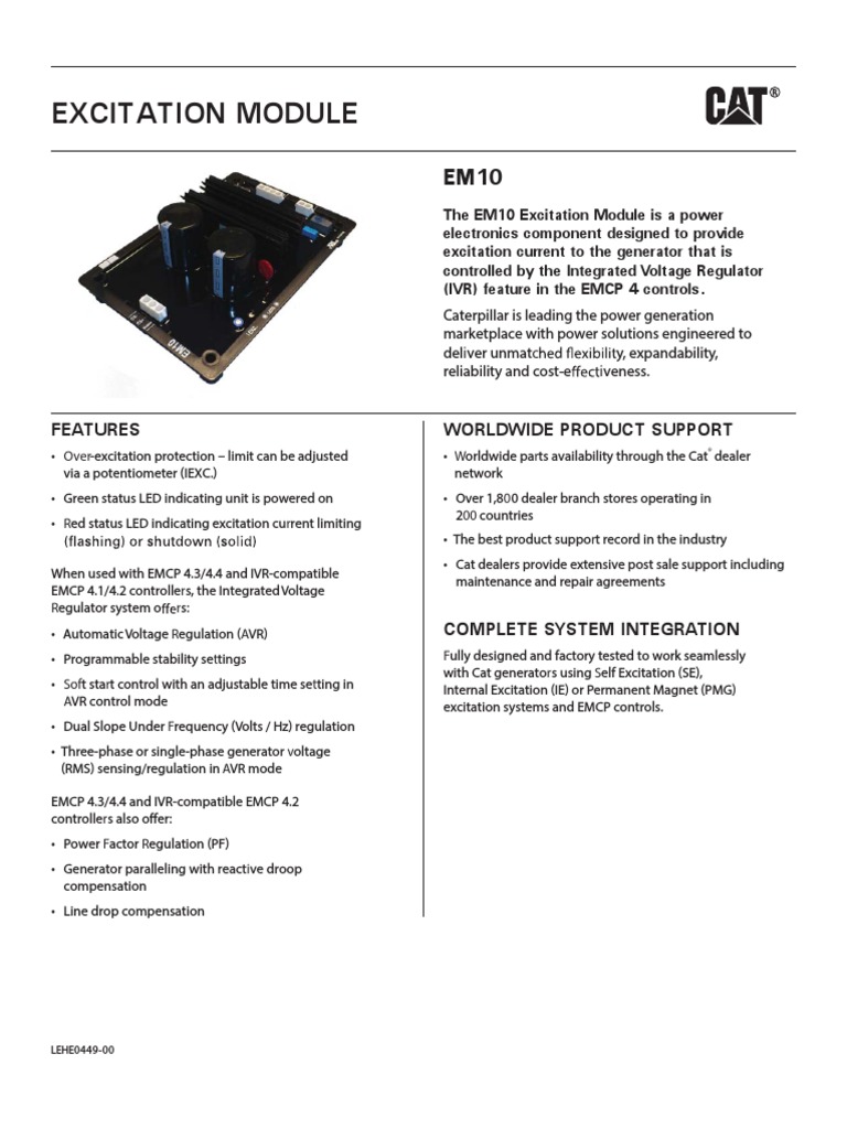 C15 Excitation Module EM10 LEHE0449-00 | PDF | Amplifier | Electric ...