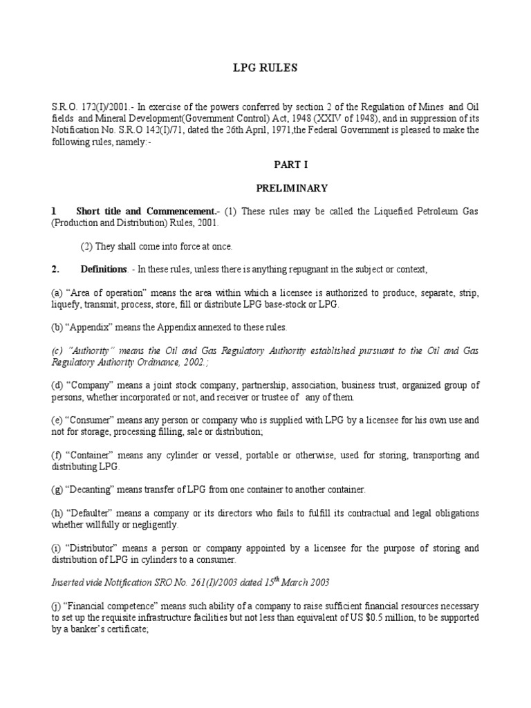 LPG Rules | PDF | Liquefied Petroleum Gas | License