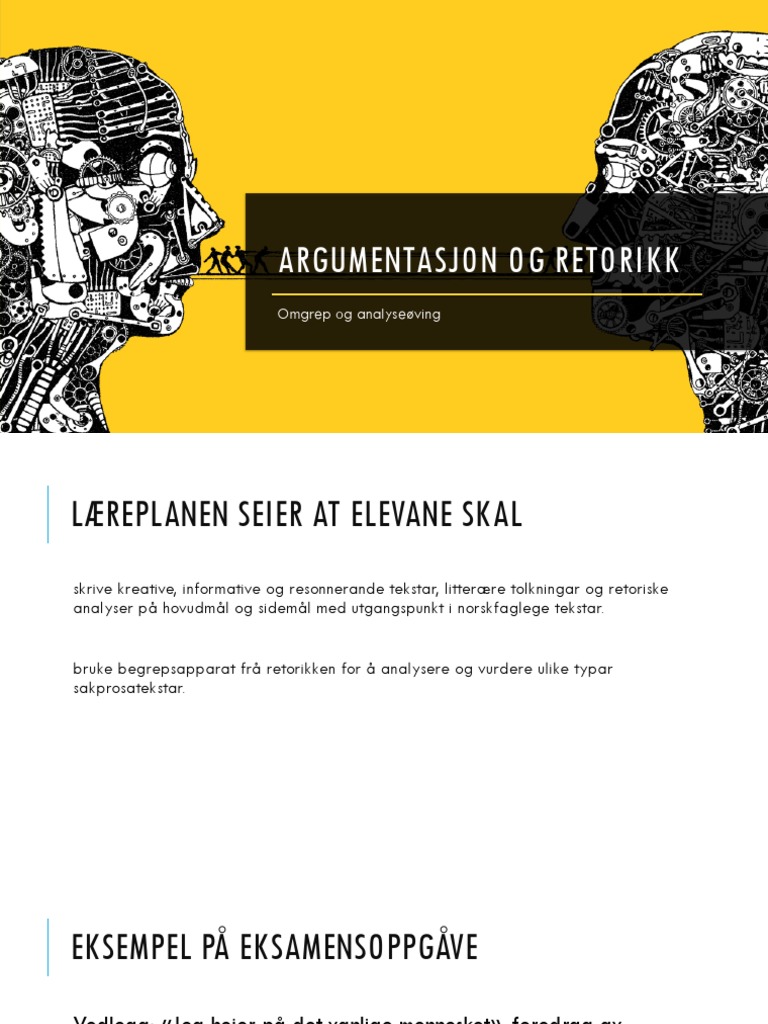 Argumentasjon Og Retorikk 1819 | PDF