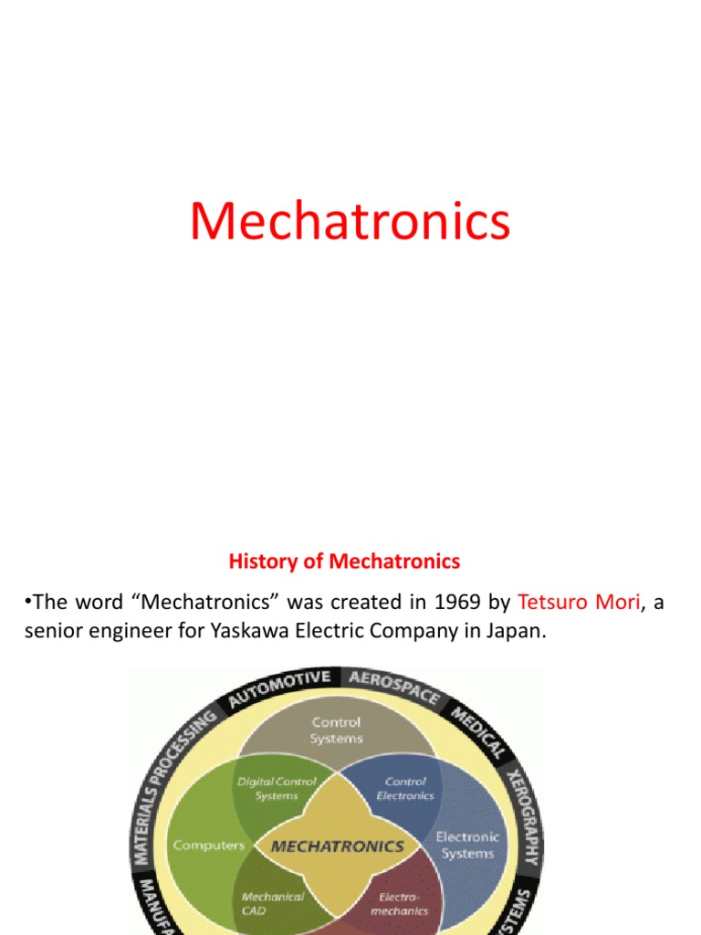 History of Mechatronics.pptx | Mechatronics | Mechanical Engineering