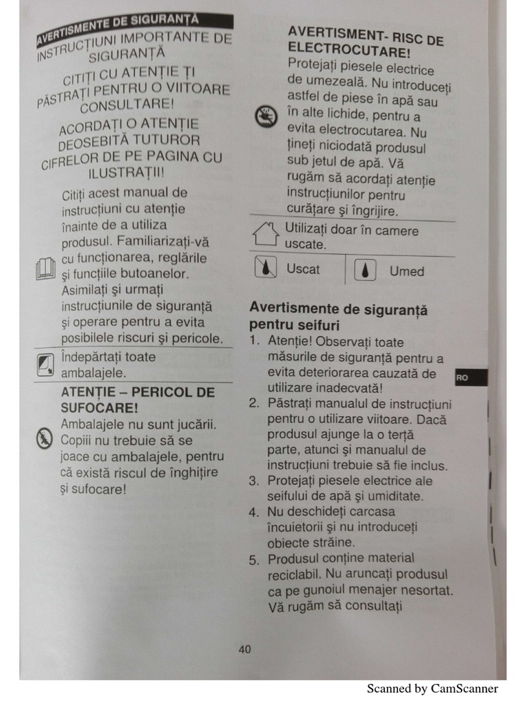 Sigma Seif Electronic Manual de Instructiuni | PDF