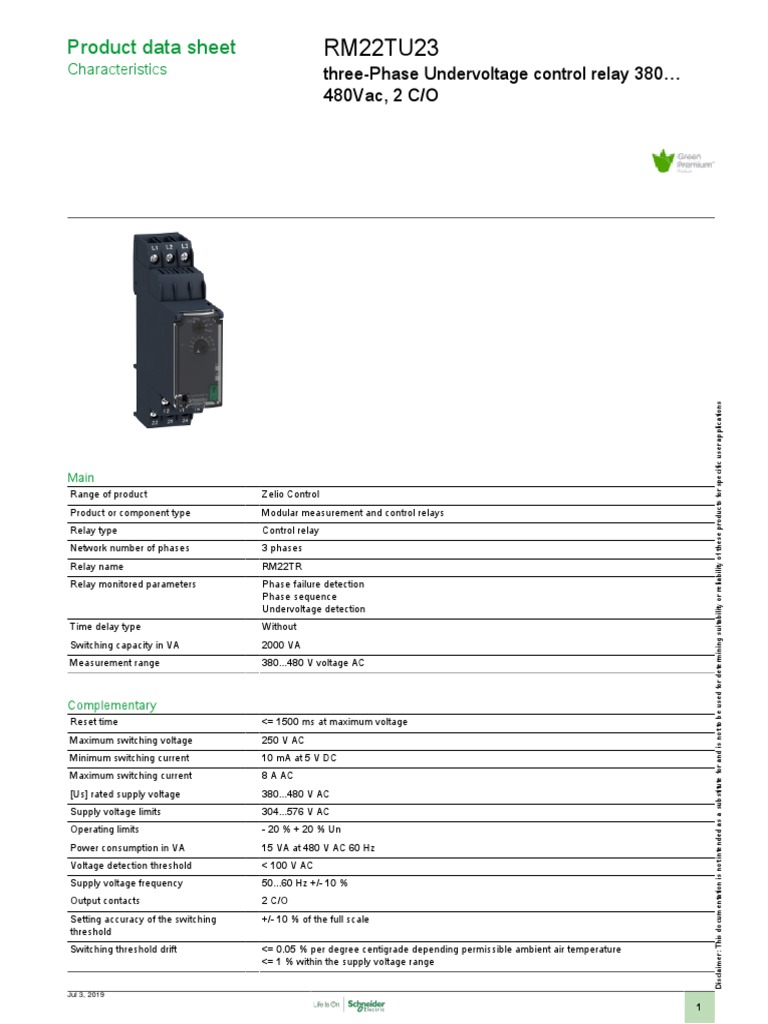 Zelio Control Relays - RM22TU23 PDF | PDF | Relay | Alternating Current