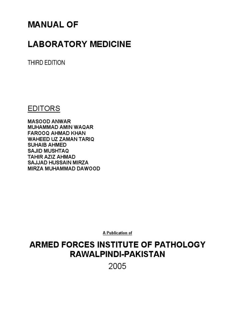 Manual of Laboratory Medicine | PDF | Quality Assurance | Laboratories