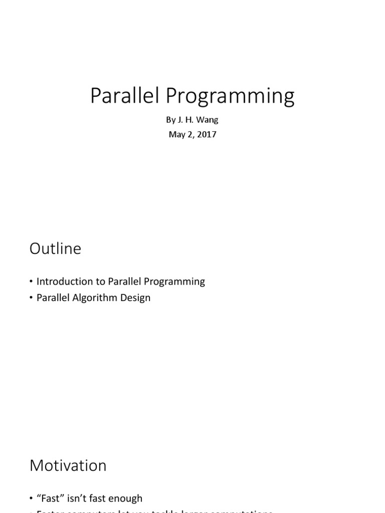 Parallel Programming Pdf Parallel Computing Message Passing Interface