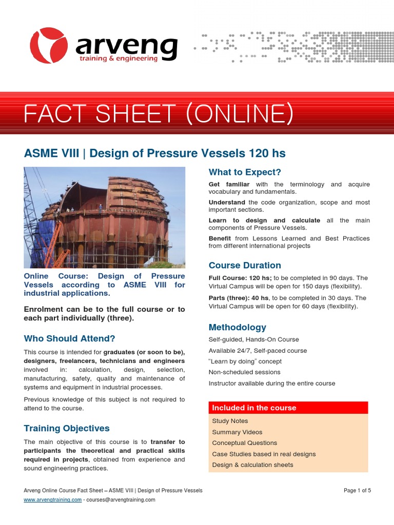 ASME VIII Pressure Vessel Design Course | PDF | Engineering ...