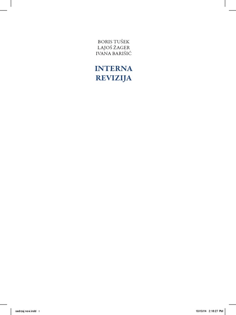 Interna Revizija 2014 | PDF