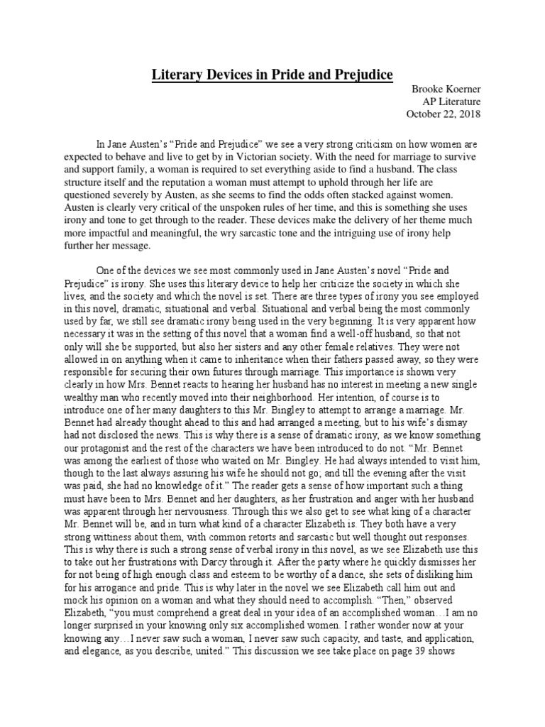 Literary Devices in Pride and Prejudice | Pride And Prejudice | Mr. Darcy
