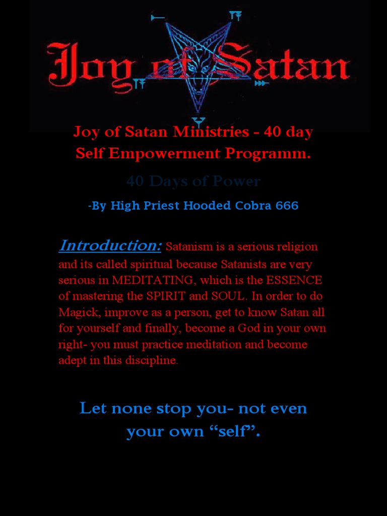 Joy of Satan Ministries Meditation Program 40 Day PDF | PDF | Asana ...