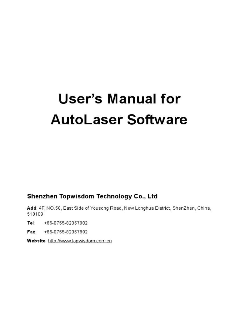User's Manual For AutoLaser Software | PDF | Computer Network ...