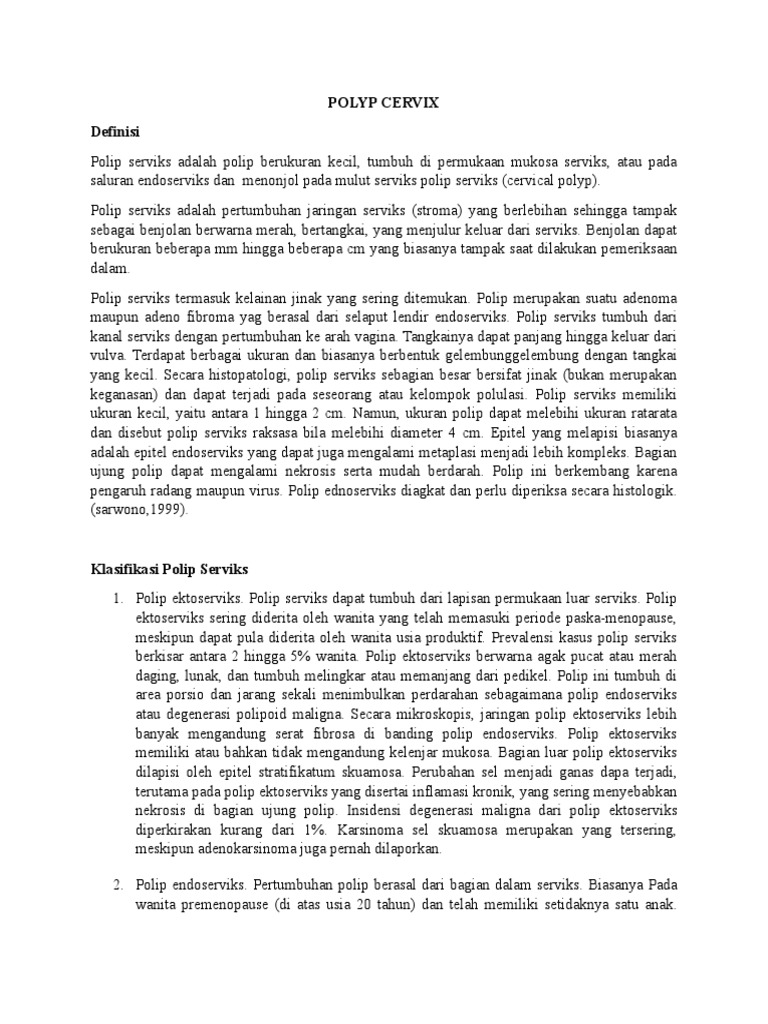 Word POLYP CERVIX | PDF