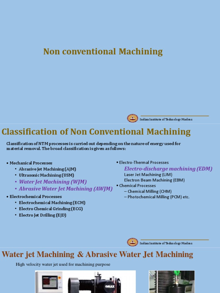 WJM and EDM) | PDF | Machining | Materials